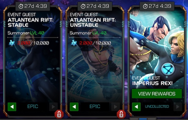 Drop Rates of Rewards: Atlantean Rift Stable and Unstable Rifts - MCOC ...