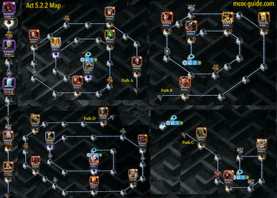 Story Quest Act 5.2.2 Map and Easy Path - MCOC Guide