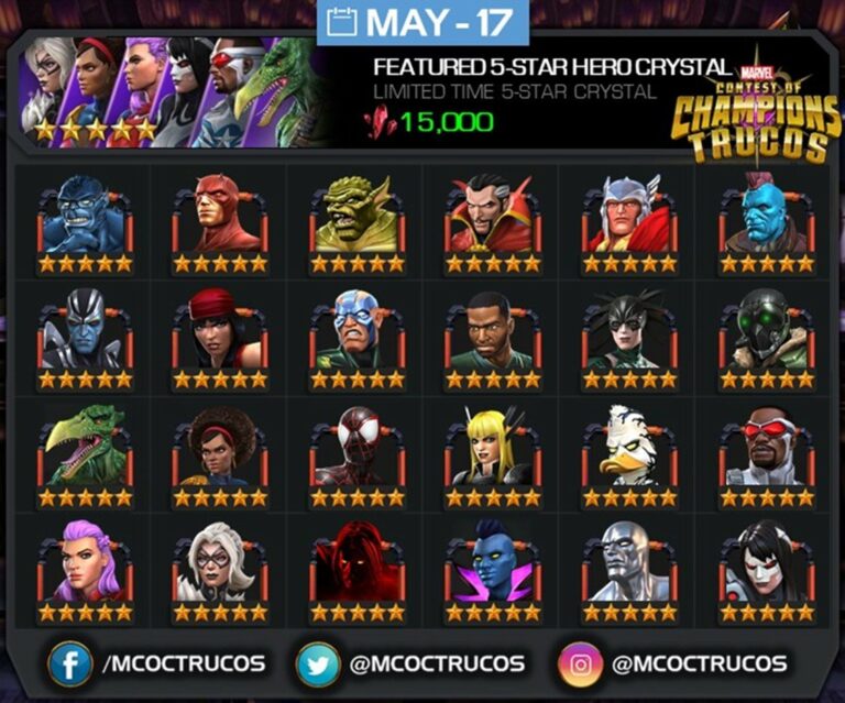 5-star Featured Hero Crystal (from May 17, 2022) - MCOC Guide